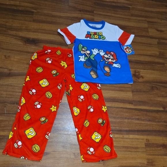 Nintendo | Pajamas | Nintendo Super Mario Kids Pajama Set Blue Red ...